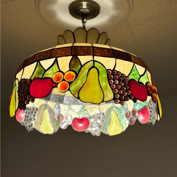 Tiffany & Co. | Accents | Tiffany Stained Glass Fruit Pendant Light ...